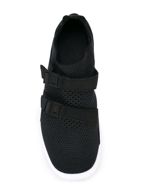 Nike Synthetic Double Strap Sneakers In Black For Men Lyst