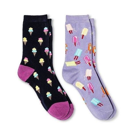 Fun Socks Kool Popsice Cream Cones Purple Mist