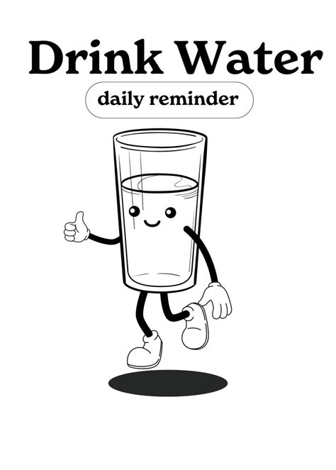 Drink Water Retro Poster Picture Metal Print Paint By Edson Ramos