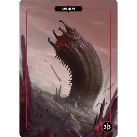 Wurm Metal Token Black — Aaron Miller Illustration