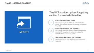 Introduction To Tinymce Session Working With Content Pptx