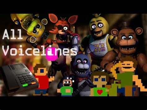 FNaF 1 All Voicelines With Subtitles YouTube