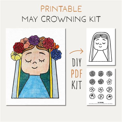 May Crowning Activity May Crowning Craft Printable May Crowning Kit