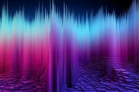 Premium Photo Abstract Background Of Spectrogram With Purple And Magenta And Aquamarine Color
