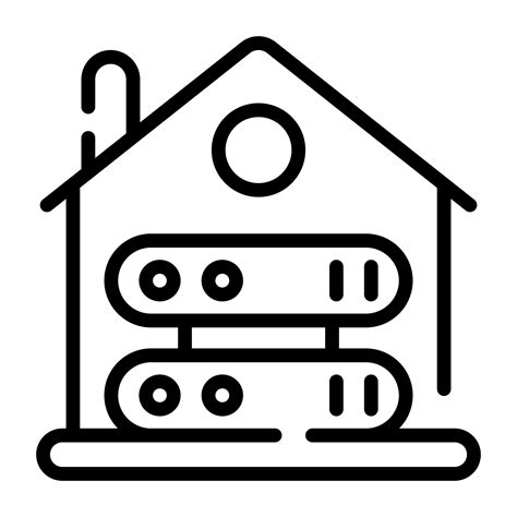 Creatively Designed Linear Icon Of Home Server 8109581 Vector Art At