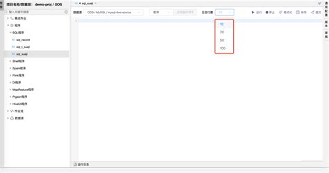 SQL程序示例 普元数据开发平台