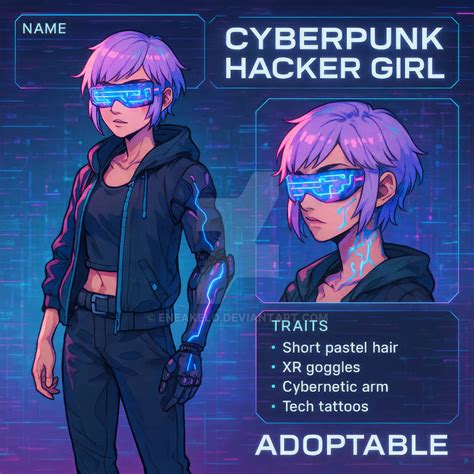 Cyberpunk Hacker Girl By Eneakelo On Deviantart