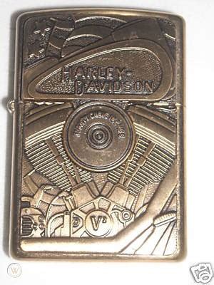 Vintage Harley Davidson Brass Zippo Lighter 42587081