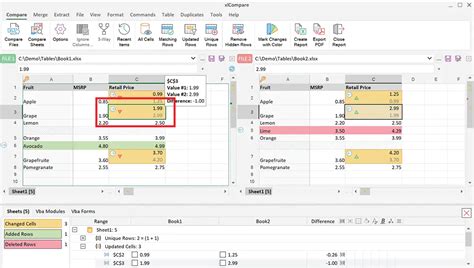 オンライン Excel ファイル比較ツール 日本語対応版