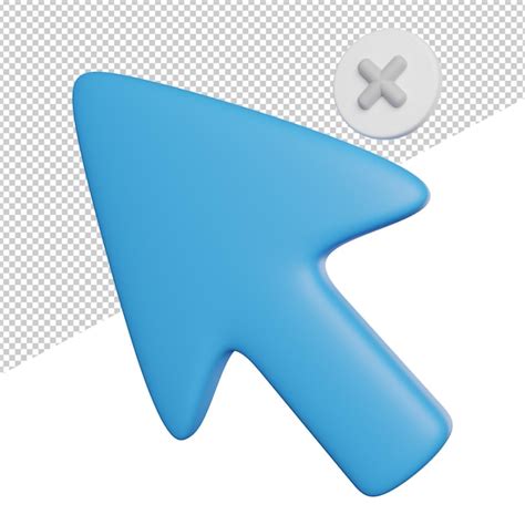 Premium Psd Cursor Delete Pointer Side View 3d Rendering Icon