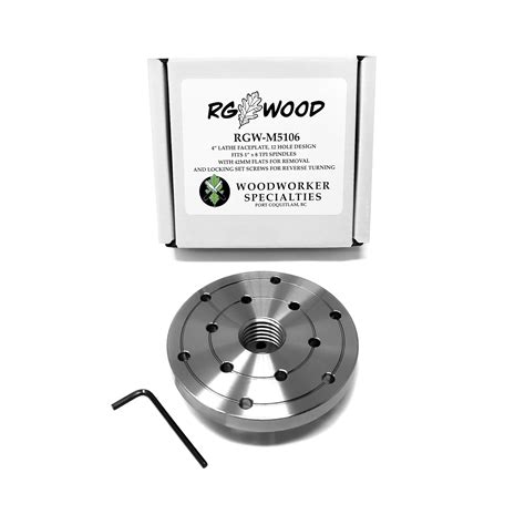 Rgwood 4 Steel Wood Lathe Face Plate 1 X 8tpi Rh Threaded With