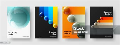 창조적 인 사실적 공 엽서 템플릿 구성 프리미엄 저널 커버 벡터 디자인 레이아웃 번들 A4 용지에 대한 스톡 벡터 아트 및 기타 이미지 A4 용지 개념 고급 Istock