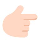 Backhand Index Pointing Right Flat Light Icon FluentUI Emoji Flat