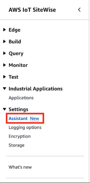 配置 Aws Iot Sitewise 助手 Aws Iot Sitewise