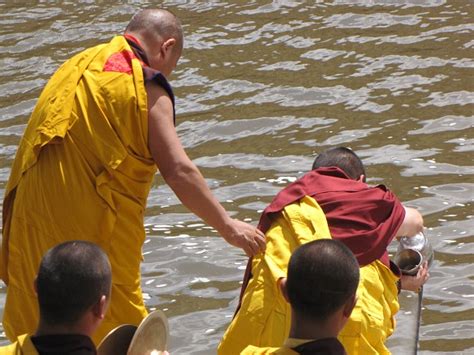 [tibet] The Monks Of Sherab Ling Monastery Performing An Ancient