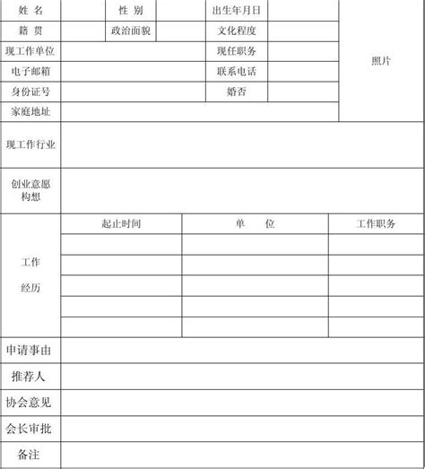 协会会员入会申请表word文档在线阅读与下载无忧文档
