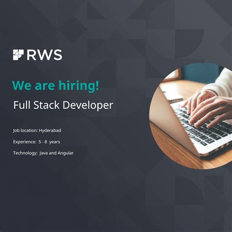 Fullstackdeveloper Developersjob Hiringnow Hiringalert Rws India
