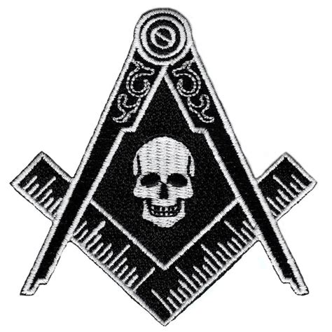 Freemason Skull Logo Embroidered Patch Patchaddict