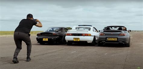 RX 7 Drag Races S2000 And MR2 Only Two Cars Finish The Race