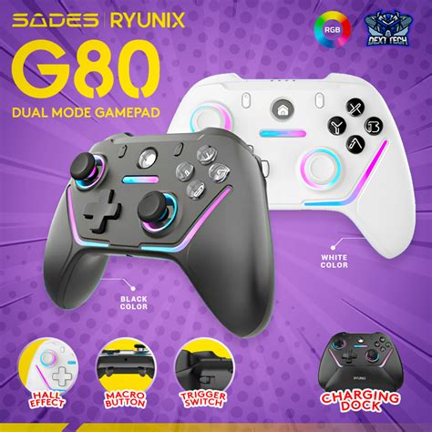 Jual Sades Ryunix G80 Gamepad Hall Effect Dual Mode Trigger Switch