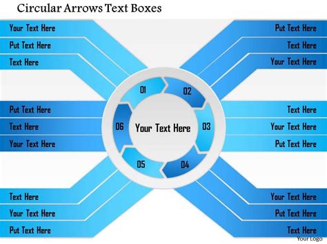 Cycle Diagram Circular Arrows Text Boxes PowerPoint Presentation Templates PowerPoint