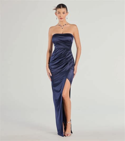 Navy Blue Semi Formal Dresses And Windsor