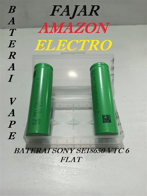 Baterai Vape Sony Vtc6 Se Us18650vtc6 C6 18650 3100mah 30a