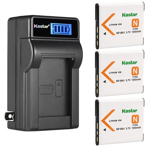 Kastar Battery LCD Wall Charger For Sony NP BN1 BC CSN Sony Cyber Shot