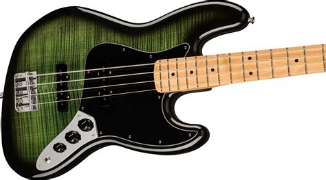 Fender Player Jazz Bass Plus Top Ltd Mex Mn Green Burst Solid Body