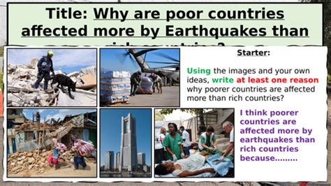 Ks3 Tectonics L11 Earthquakes Hic Vs Lic Teaching Resources