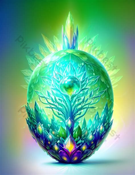 3d Round Shape Tree In Light Background Deep Green Illustration 