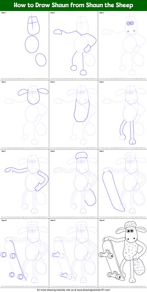 How To Draw Shaun From Shaun The Sheep Shaun The Sheep Step By Step DrawingTutorials
