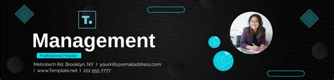 Free Management Professional Header Template To Edit Online