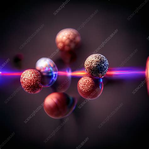 Subatomic Particles And Atoms Conceptual Illustration Stock Image