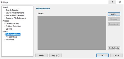 Solution Filters