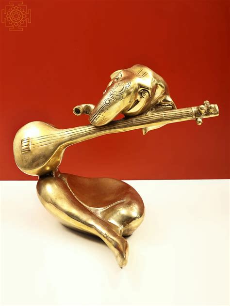 9 Musical Ganesha Ganesha Playing Sitar Exotic India Art