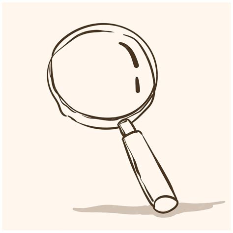 Premium Vector Doodle Glass Magnifier A Hand Drawn Doodle Vector