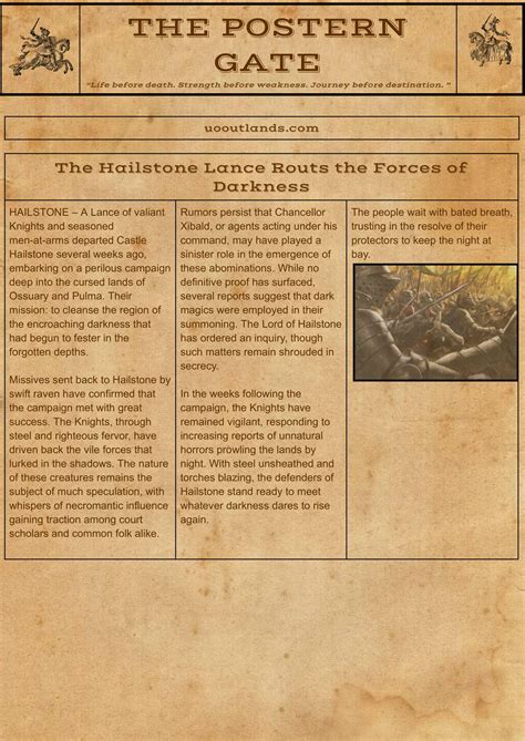 The Postern Gate Ed6 Ultima Online Outlands