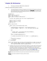 Differences Between Dictionaries And Sorted Lists Explained In Course Hero