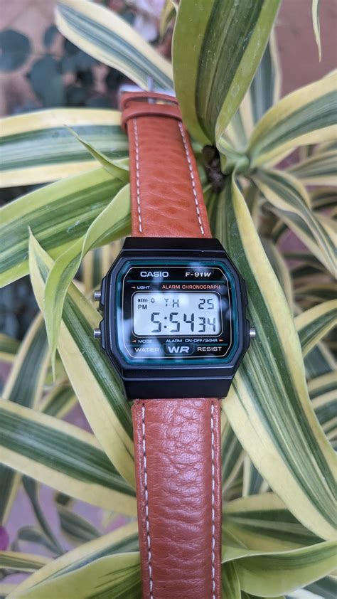 F 91w 3dg With Leather Strap R Casio