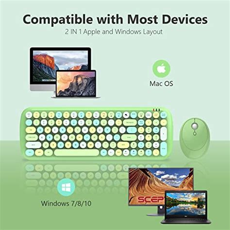 MOFii Wireless Keyboard And Mouse Ergonomic Full Size Typewriter Keyboard And Mouse Combo For