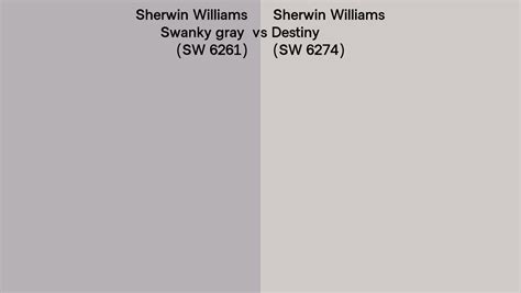 Sherwin Williams Swanky Gray Vs Destiny Side By Side Comparison
