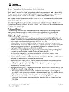 Driver Training Provider Professional Code Of Conduct Driver Training Provider Professional