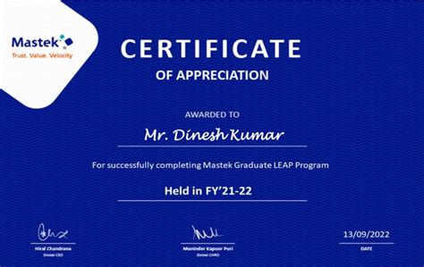 Dinesh Kumar On Linkedin Mastekgraduatesleap Mastek Selfdiscipline