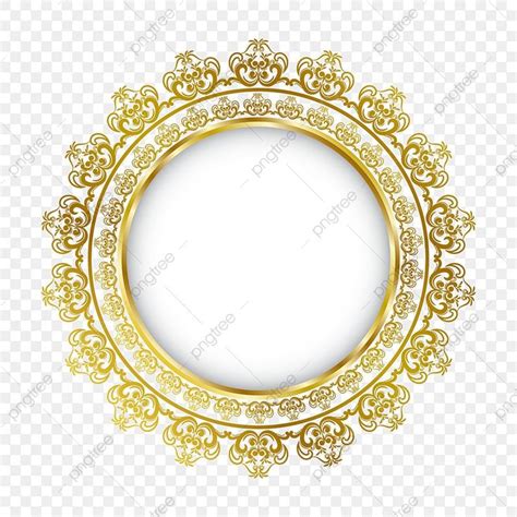 Golden Luxury Frame Vector Hd PNG Images Luxury Golden Circle Frame Transparent With Vintage