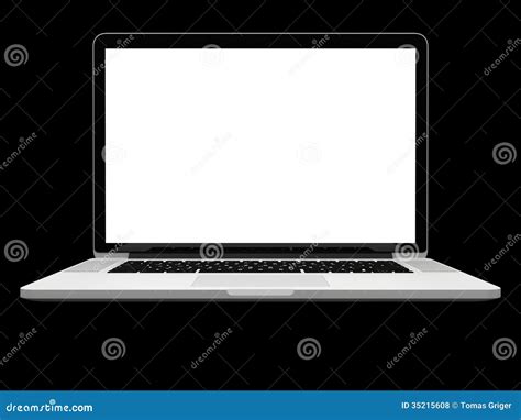 Laptop With White Screen Stock Illustration Illustration Of Mobility