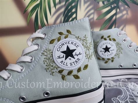 Customized Converse Embroidered Shoes Converse Chuck Taylor 1970s