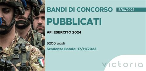 CONCORSO 6200 VFI ESERCITO 2024 Formazione Victoria
