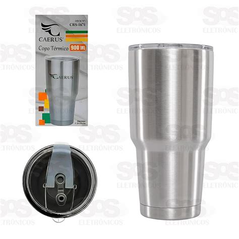 Copo Térmico Tampa 900 ML Caerus CRS 1671