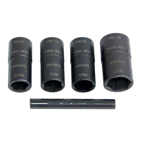 Lt1230 5 Pc 1 2″ Drive Dual Sided Socket Lug Nut Removal Kit W Pou
